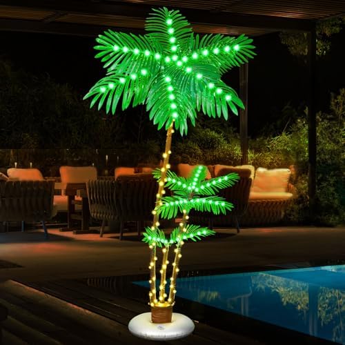 Amazon.com: Lightshare 5FT Lighted Palm Tree 208 Warm White LED ...