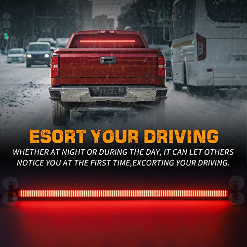 Snapklik.com : 35 Inch Traffic Advisor Light Bar 144 LED Red Emergency ...