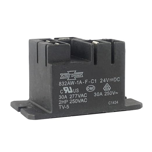 832AW-1A-F-C1 24VDC 30A 250VAC General Purpose Power Relay : Amazon.ca ...
