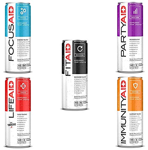 LIFEAID Rainbow 24-Pack, FitAid, FocusAid, PartyAid, ImmunityAid Mix ...