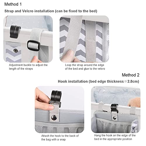 DZOZO Hanging Baby Nappy Caddy Organiser Nappy Organizer Crib Nappy ...