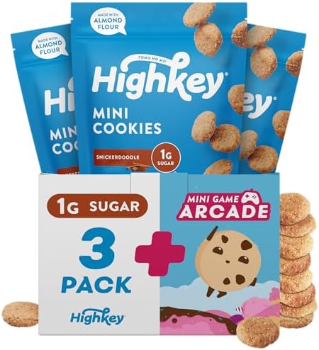 Amazon.com: HighKey Mini Chocolate Chip Cookies, Soft Baked, Gluten ...