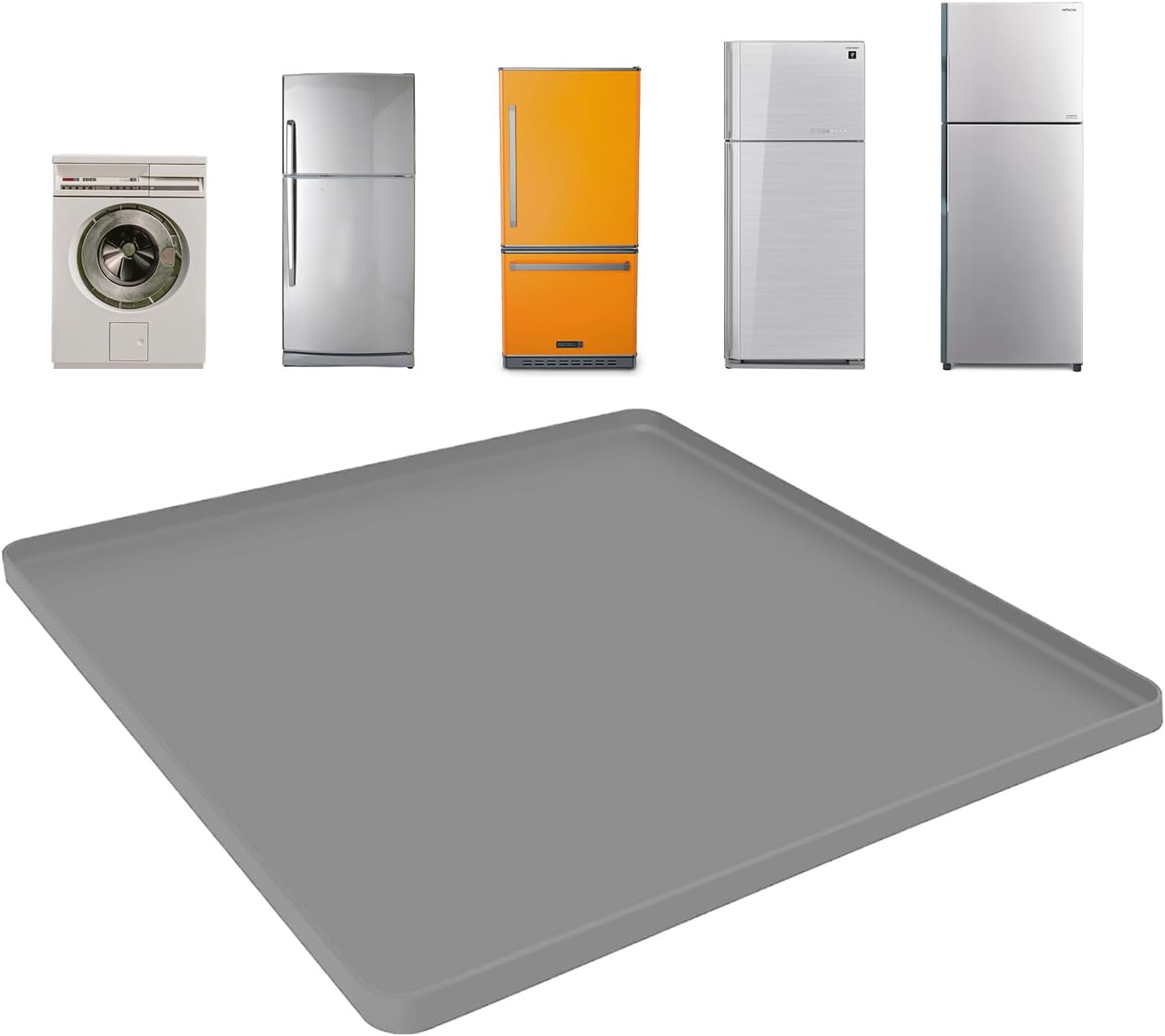 Amazon.com: Mini Fridge Silicone Mat with Raised Edge，23.6''x23.6''x0.7 ...