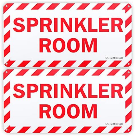 Amazon.com: 2-Pack Sprinkler Room Sign,for Indoor or Outdoor Use，12"x 6 ...