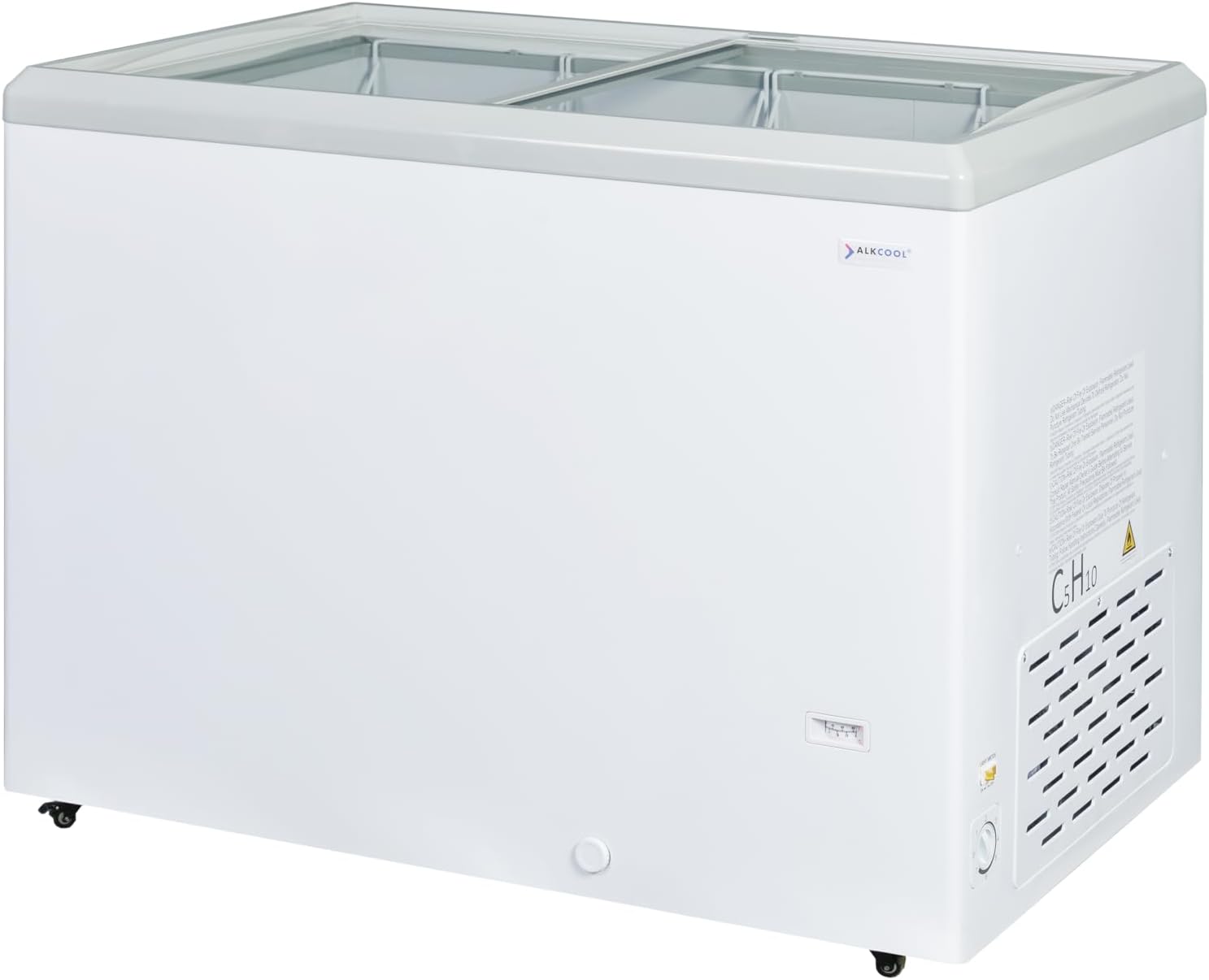 Amazon.com: Chest Freezer Glass Door sliding Commercial Ice Cream ...