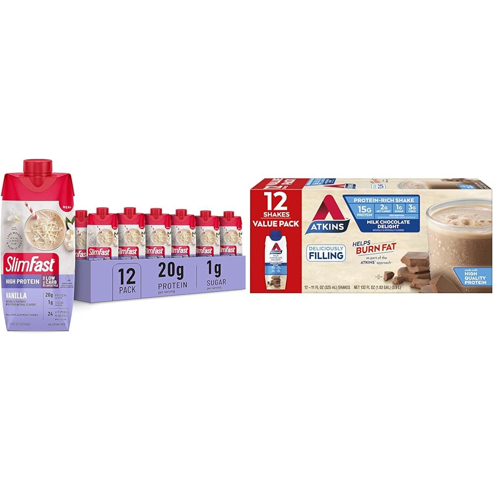 Amazon.com: SlimFast Protein Shake, Vanilla- 20g Protein, Meal ...