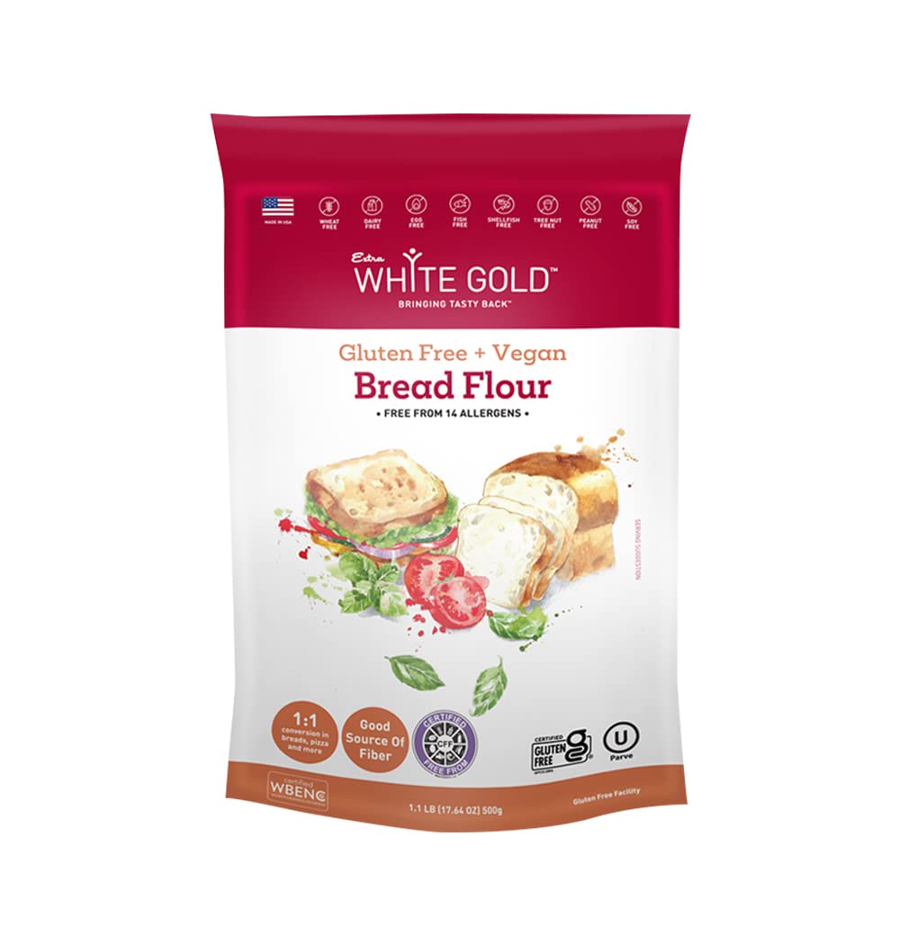 Amazon.com : Extra White Gold Gluten Free Bread Flour Blend – Kosher ...
