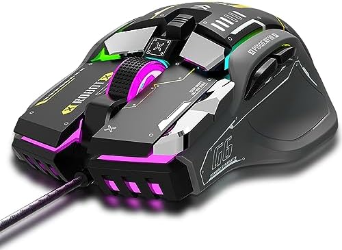 Amazon.com: Generic mice Gaming Computer Wired Gaming G6 RGB 12-Key ...