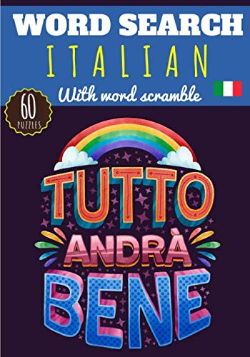 Italian word search: Challenging Puzzle Brain book For Adults, Kids ...
