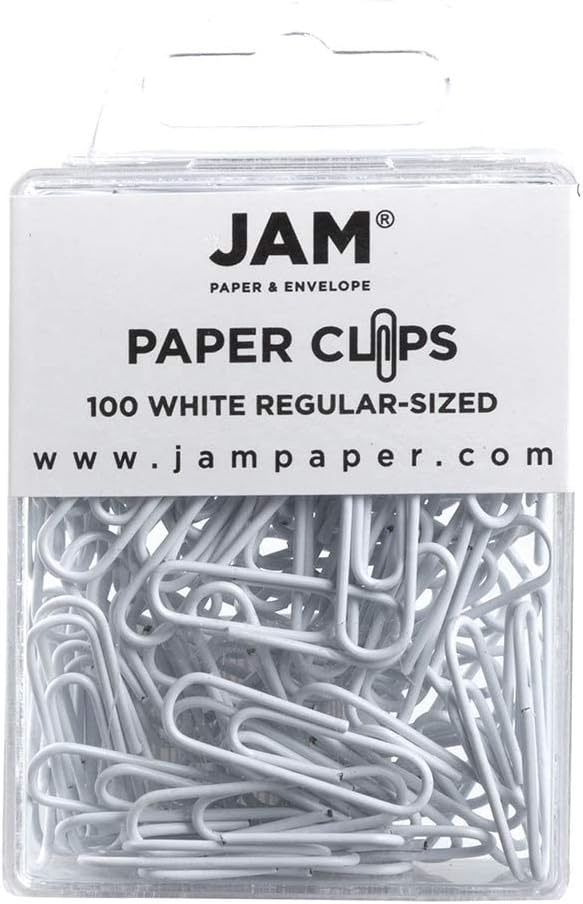 Amazon.com : JAM PAPER Colorful Standard Paper Clips - Regular 1 Inch ...