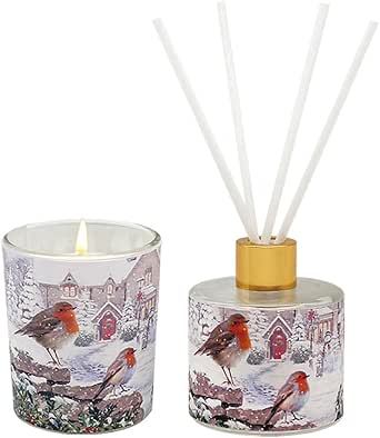 Lesser & Pavey Christmas Robins Candle and Diffuser Set - Christmas ...
