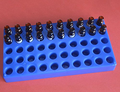 Vials Rack For 1.5 mL Vials, Blue - 50 Holes [1 Piece]: Amazon.com ...