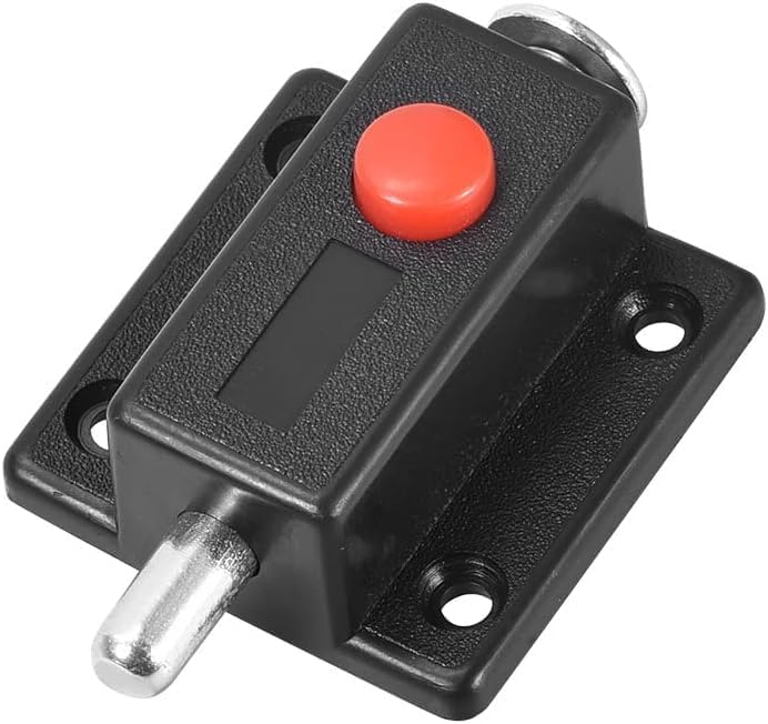 Valajogi 6 Pcs Automatic Spring Loaded Door Latch Lock ABS Plastic Push ...