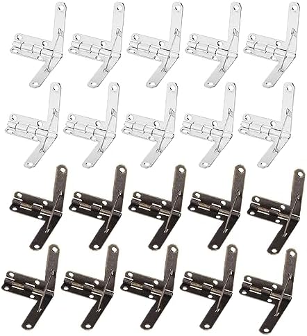 UtySty 20 Pack Craft Box Hinge Replacement with Side Rail Retaining Arm ...