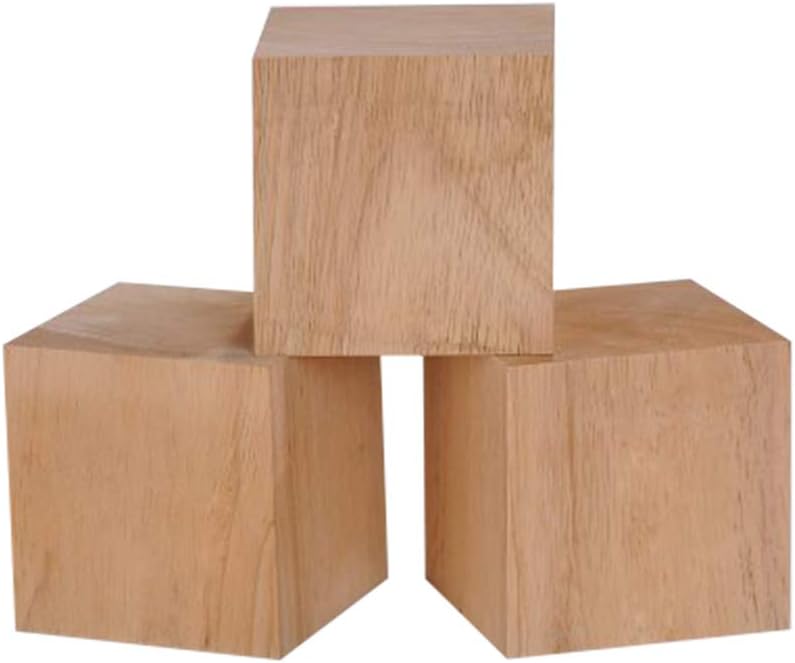 Amazon.com: 3.5 Inch Solid Wood Blocks Pack of 3