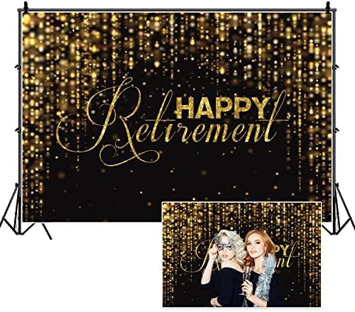 Amazon.com : Officially Retired Black Golden Banner Backdrop for ...