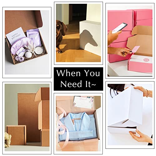 Snapklik 12x9x3 White Cardboard Boxes 20 Pack Shipping Boxes For