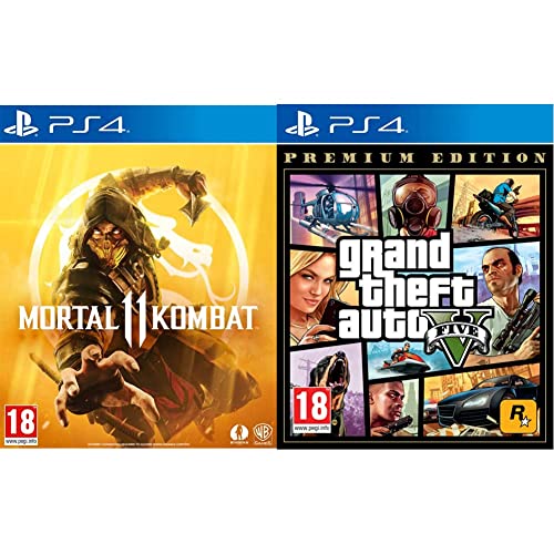 WB Games Mortal Kombat 11 (PS4)+Grand Theft Auto V - Premium Edition ...