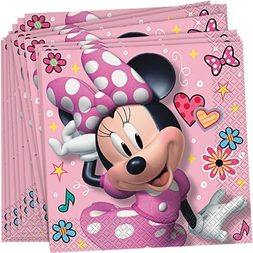 Amazon.com: Disney Minnie Mouse Luncheon Napkins | 6.5" x 6.5" | 16 Pcs ...