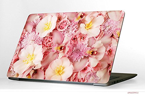 AmazOwls pink orchids flower beautiful floral nature laptop skin vinyl ...