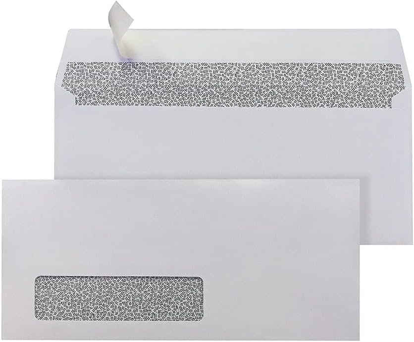 Amazon.com : WINPAQ #10 Peel & Seal White Window Wallet Business ...