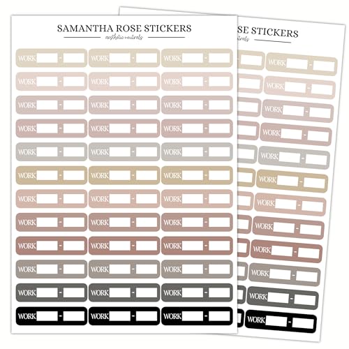 Amazon.com: Neutral Work Hours Quarter Box Stickers, Aesthetic Work ...