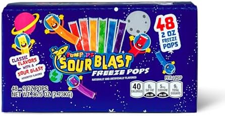Amazon.com: FunPops Sour Blast Freeze Pops, Refreshing Fat Free ...