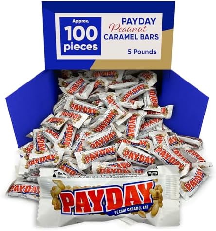 Amazon.com : PayDay Peanut Caramel Bar - 5 Pounds Approx 100 Peanut ...