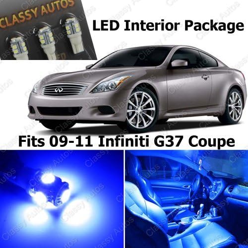 Amazon.com: Classy Autos Infiniti G37 Coupe Blue Interior LED Package ...