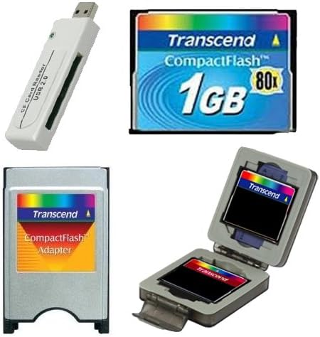 Amazon.com : TRANSCEND Compact Flash Memory Card 80x 1GB with CF ...