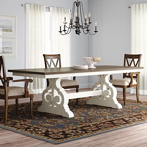 Amazon.com - Intercon Drake 76-98" Wide Trestle, Rustic White & French ...