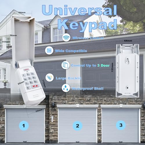 Snapklik.com : Garage Keypad Opener Universal Wireless Keypad Compatible