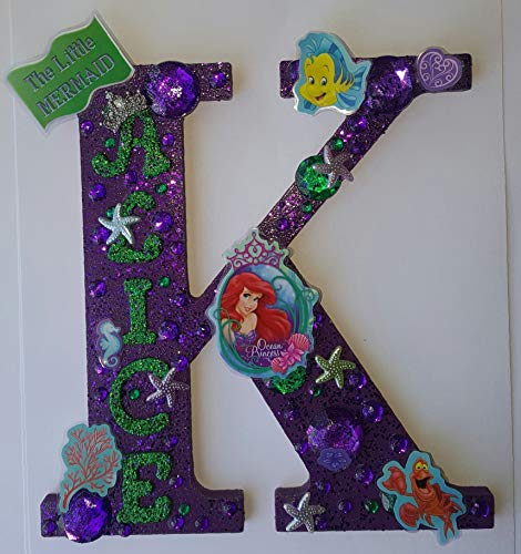 Amazon.com: Ariel The Little Mermaid Wooden Letters Large8" ANY Letter ...
