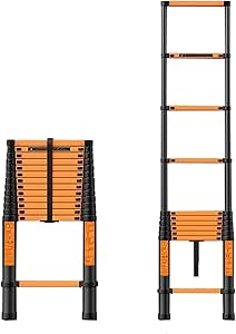 Compact Ladder for Apartment/Home/Car, Collapsible Loft Ladder 6 7 8 10 ...