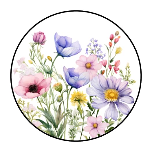 Amazon.com: 30 Pcs Wildflowers Stickers Favor Labels Tags Envelope ...