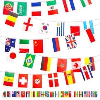 Olympic Flags Bunting Flags of the World Bunting 100 Countries Flags ...