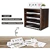 EasyPAG Wood Desktop 4 Tier A4 in Tray Office Desk Tidy File Holder ...