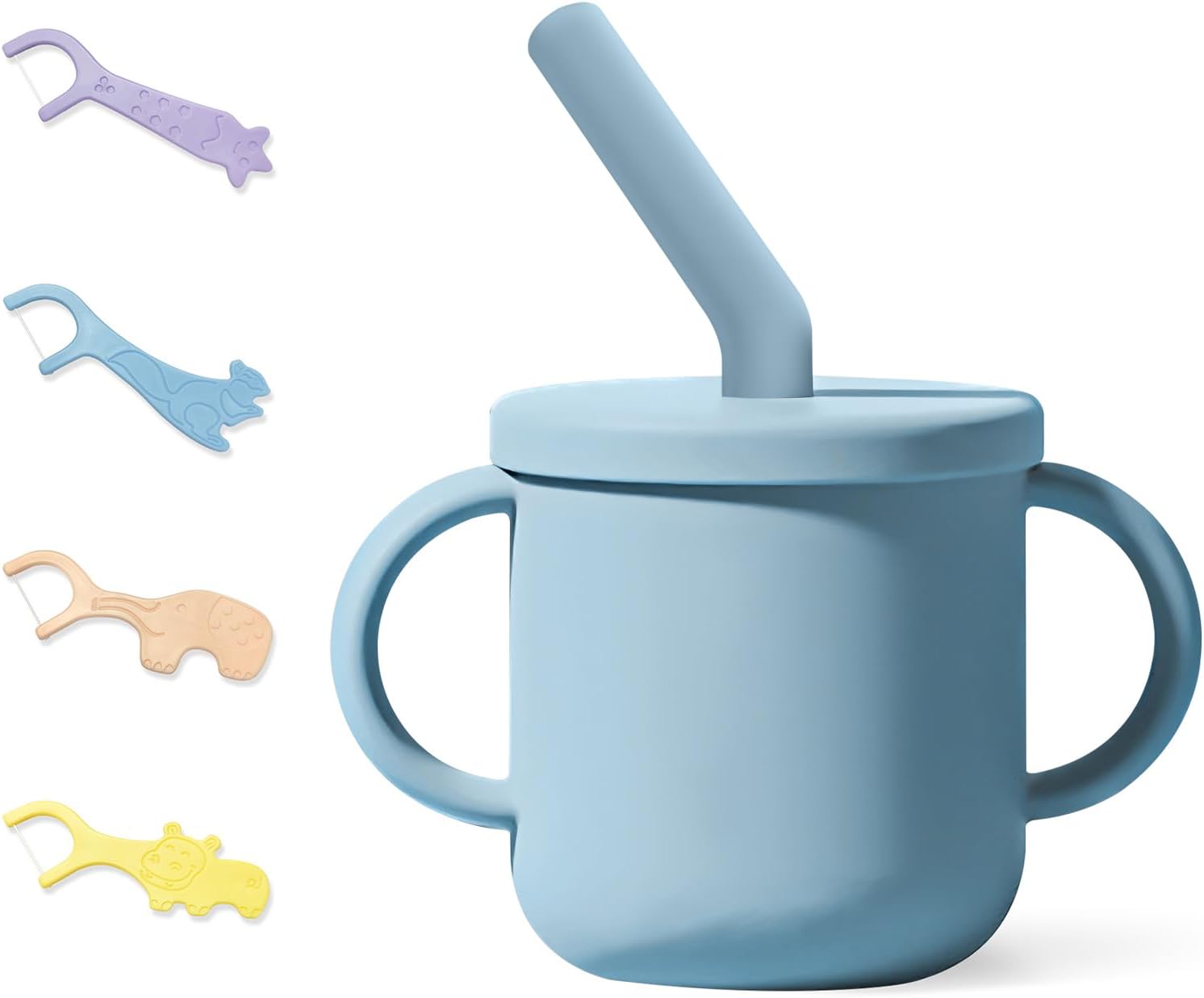 Amazon.com : Hippywell 100% Silicone Baby Straw Cup, Baby and Toddler ...