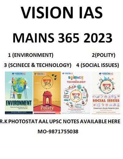 Buy VISION IAS MAINS 365 2023 (ENVIRONMENT+POLITY+SCINCE &TECNOLOGY ...