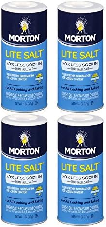 Amazon.com : Morton Lite Salt, With Half The Sodium Of Table Salt, 11 ...