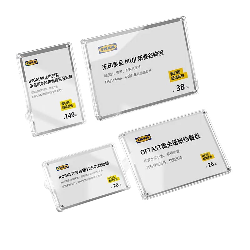 Amazon | Haloy 2個入ポップスタンド 透明アクリル樹脂 プライスカード立て プライススタンド プライスカードスタンド カード立て ...