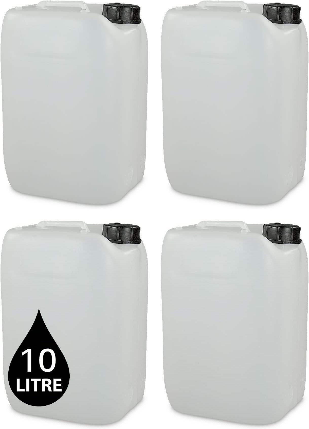 4 x 10L JERRY CAN - UN Approved Stackable Bottle Container + 51mm ...