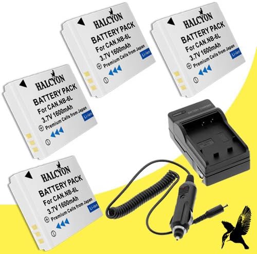 Amazon.com : Four Halcyon 1600 mAH Lithium Ion Replacement Battery and ...