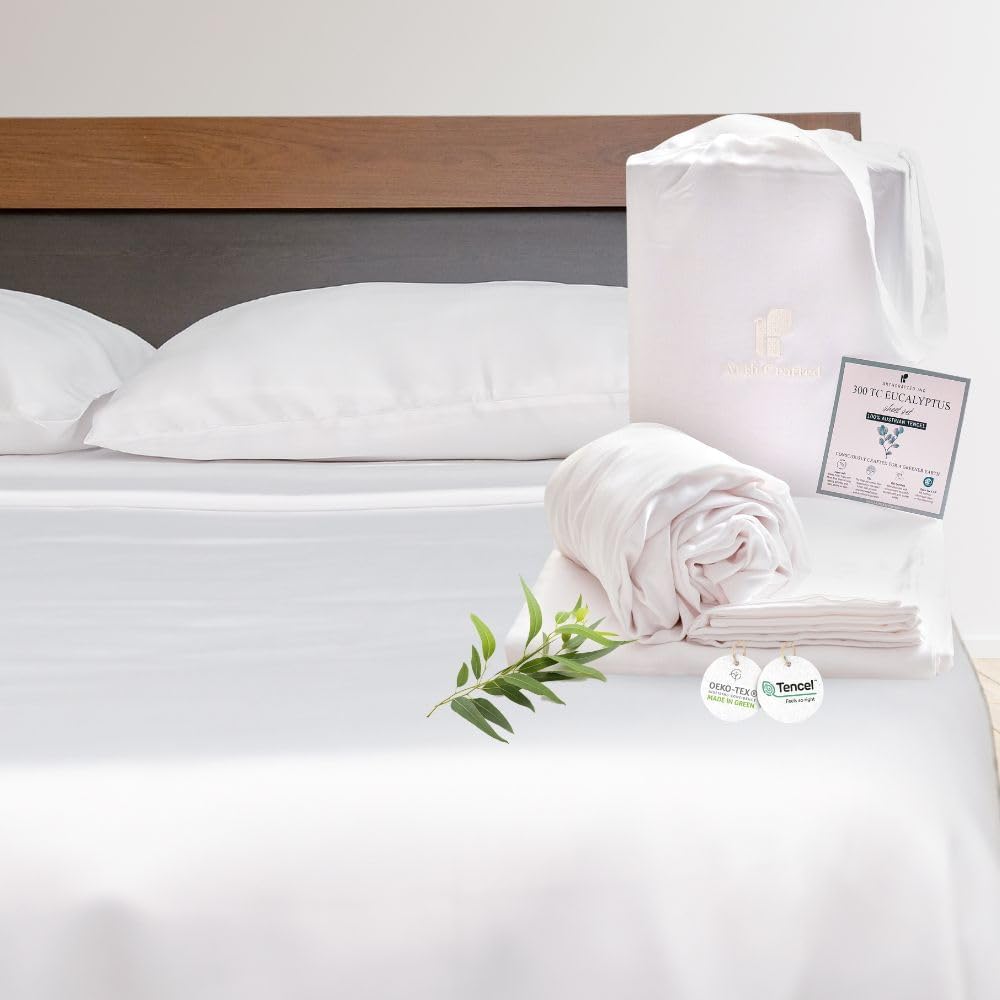 Amazon.com: ArthCrafted 100% Austrian Eucalyptus Sheets | 4PC Tencel ...