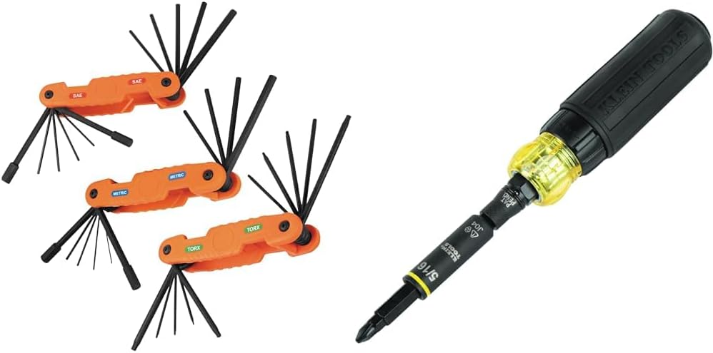 Klein Tools 70553 31-Piece Pro Folding Hex Key Set with Klein Tools ...