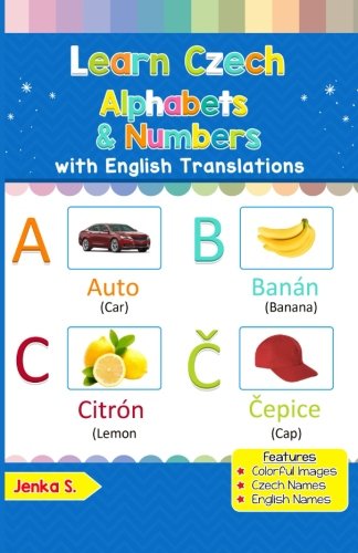 Learn Czech Alphabets & Numbers: Black & White Pictures & English ...