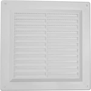 6'' x 6'' Inch / 150 x 150 mm Plastic Vent Cover - White - Square ...