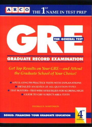 GRE, Graduate Record Examination General Test (Arco Master the GRE CAT ...