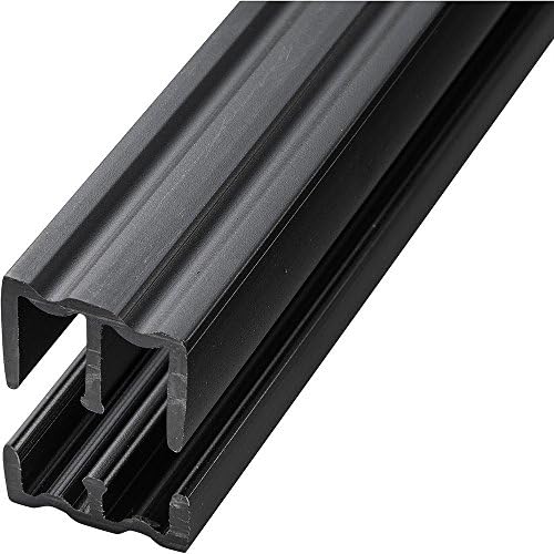 Amazon.com: 1 Pack Black Plastic Sliding Door Track Set for 1/4" Thick ...