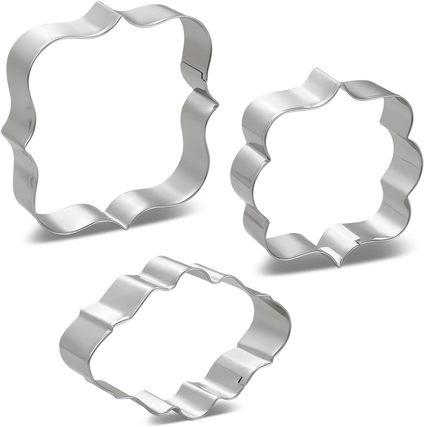 Amazon.com: Plaque Frame Cookie Cutter 4Pcs/Set, Stainless Steel Pastry ...